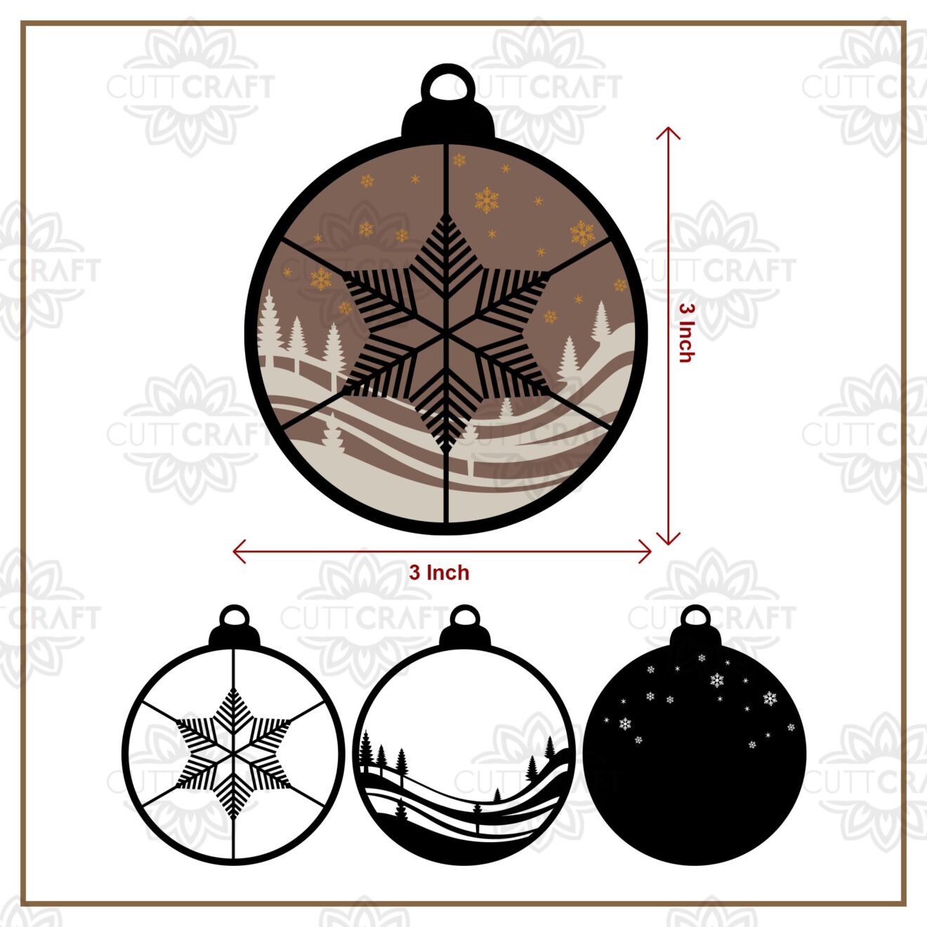 Winter Snowflake Laser Cut File Free Download