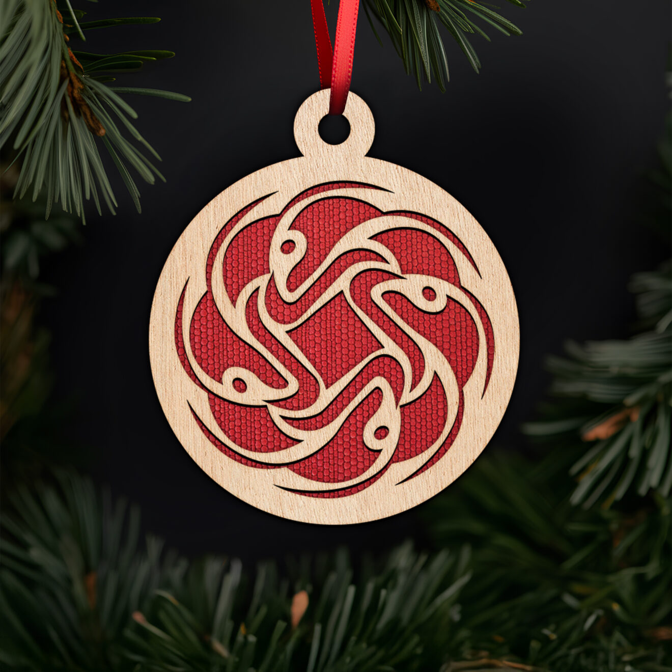 Abstract Floral Ornament Pattern – Laser Cut Christmas File - CuttCraft